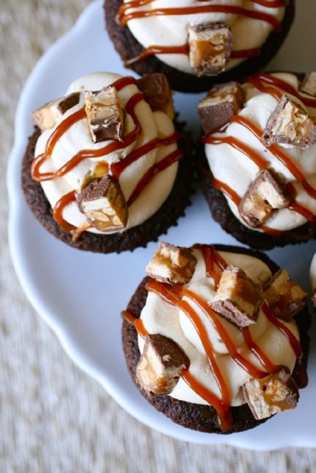 Snickers Cupcakes Recipe - Secret Copycat Restaurant Recipes