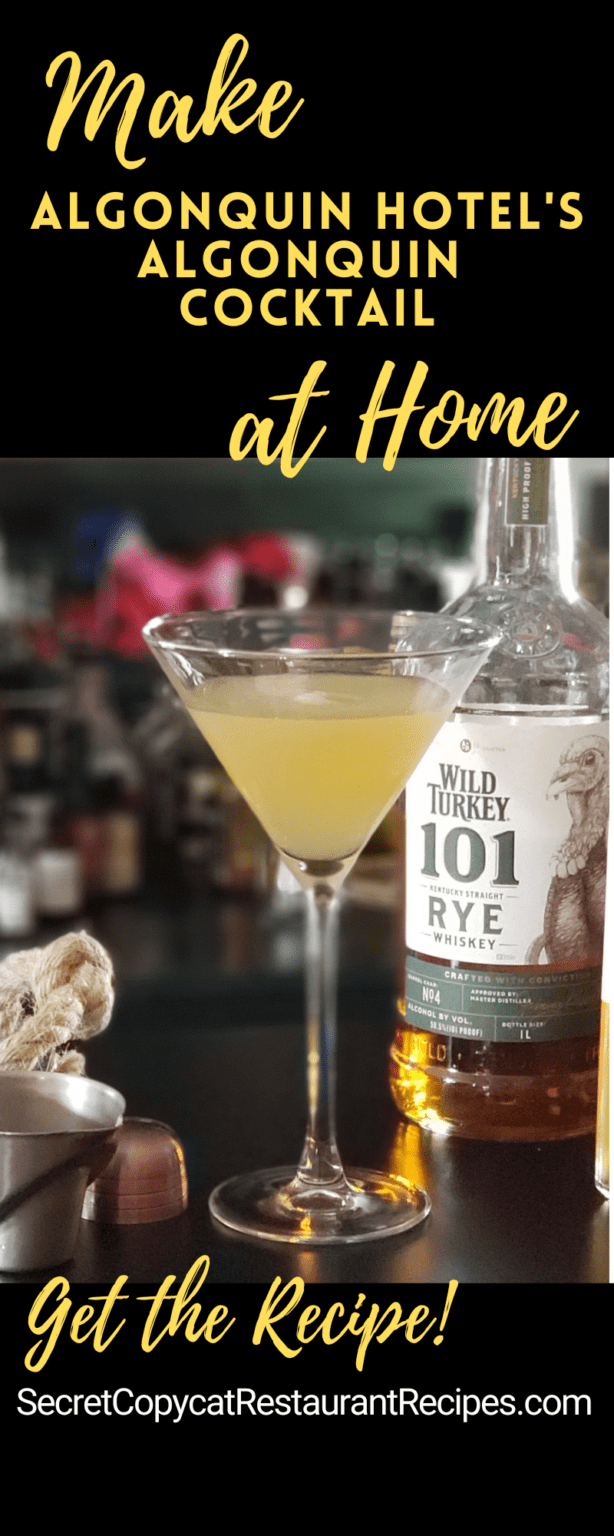 Algonquin Hotel Algonquin Cocktail Recipe - Cocktail Recipes