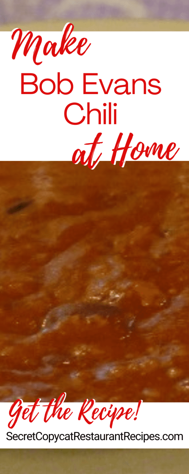 Bob Evans Chili Copycat Recipe - Secret Copycat Restaurant Recipes