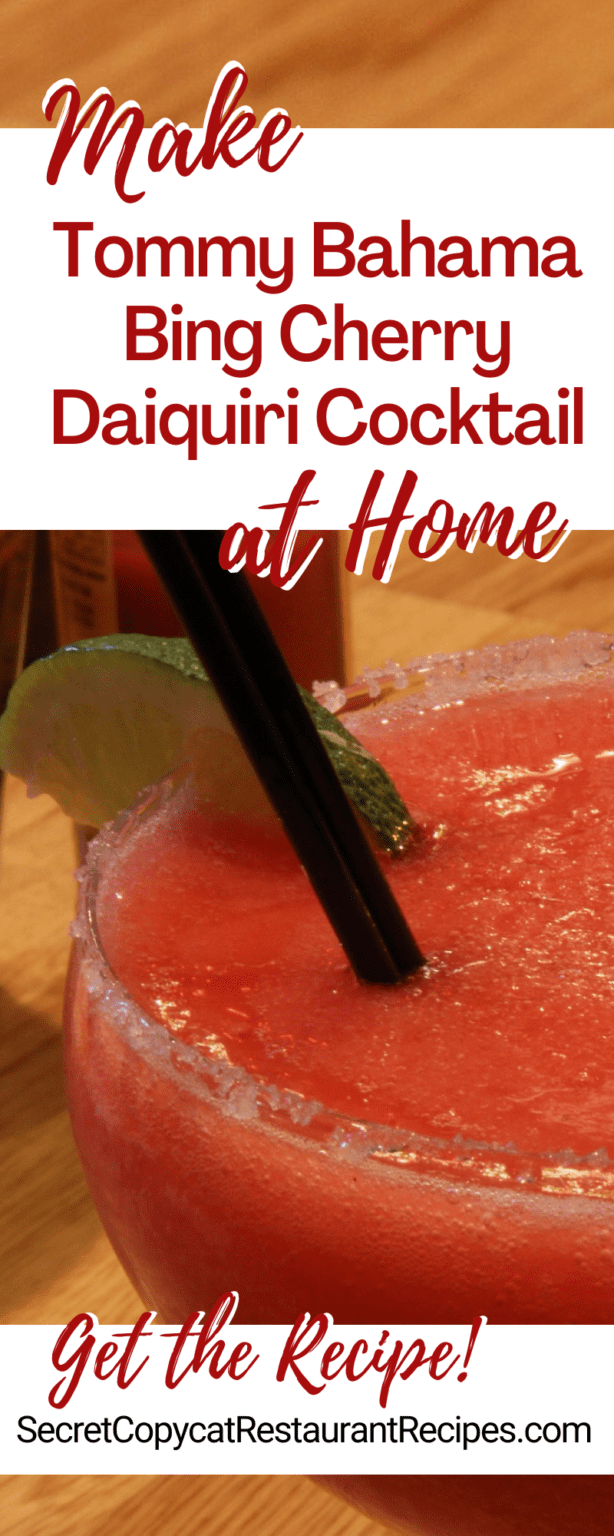 Tommy Bahama Bing Cherry Daiquiri Cocktail Recipe - Secret Copycat ...