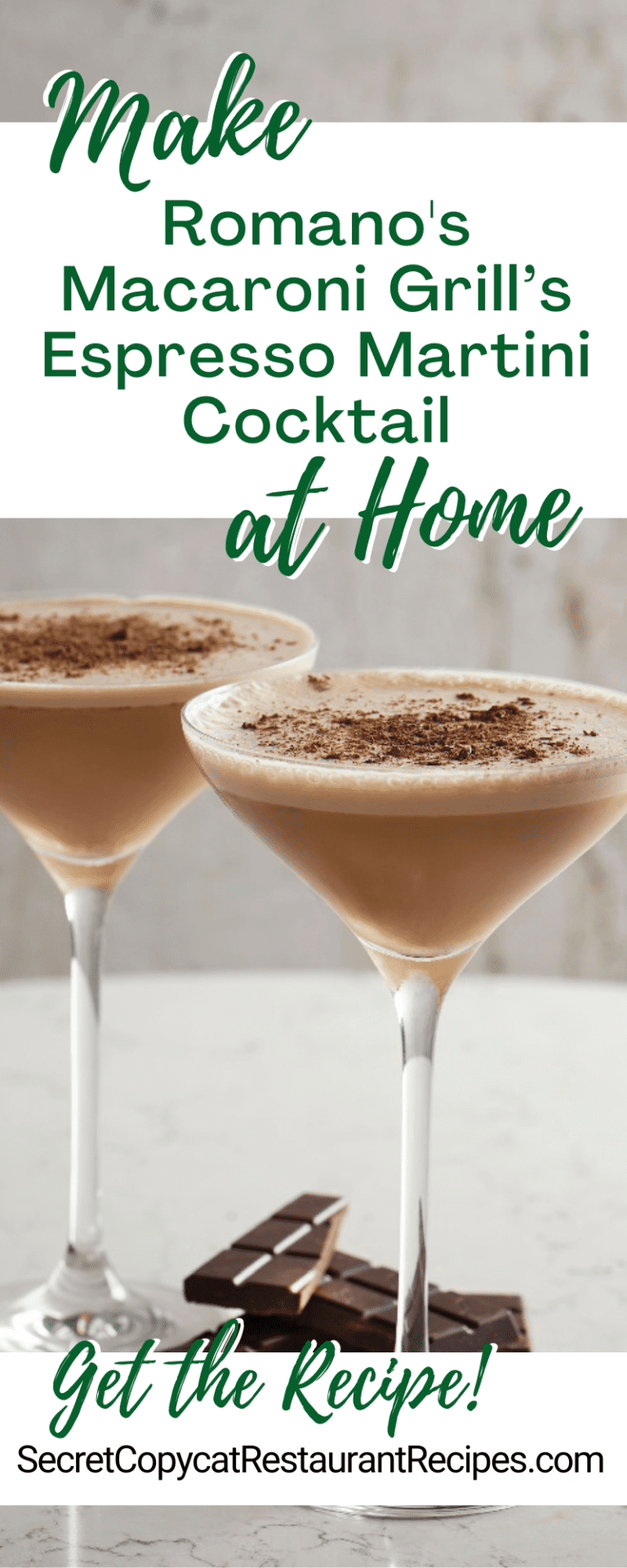 Romano's Macaroni Grill Espresso Martini Cocktail Recipe - Secret ...