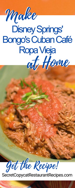 Disney Springs' Bongo's Cuban Café Ropa Vieja Copycat Recipe - Secret ...